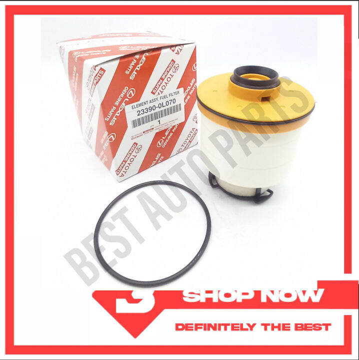 Genuine Toyota FUEL FILTER ELEMENT 23390-0L070 Fortuner, Innova, Hilux ...