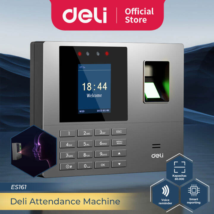 Deli Mesin Absensi Wajah dan Sidik Jari Fingerprint Laporan Otomatis ...