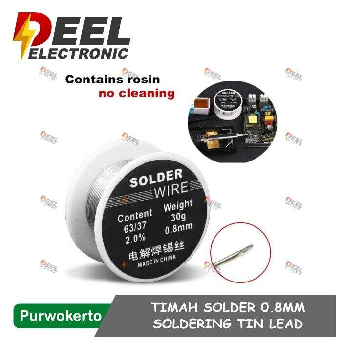 TIMAH SOLDER 0.8MM TINOL ROL TENOL GULUNG SOLDERING TIN LEAD 0.8MM ...