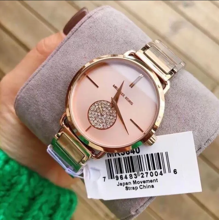 Guaranteed Authentic Michael Kors Portia Rose Gold-Tone Two-Hand Sub ...