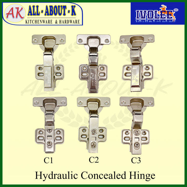 IVOLEE Hydraulic Soft Close Concealed Hinge For Cabinets 2pcs | Lazada PH