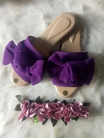 Purple Gamosa Ribbon Flats made to order from Liliw Laguna | Lazada PH