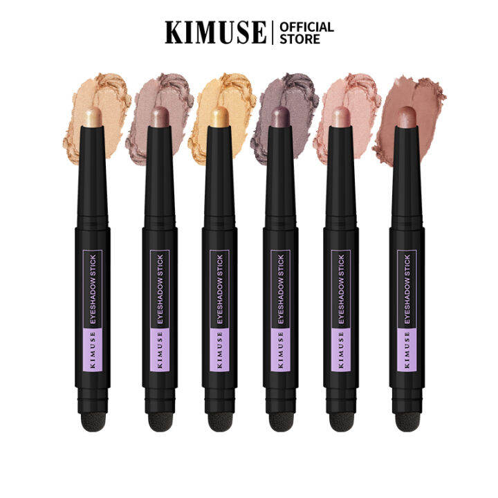 KIMUSE 6 Colors Matte Shimmer Dual-head EyeShadow Stick Long Wearing ...