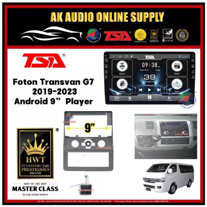 T5 DSP CarPlay TSA Foton Transvan G7 2019 - 2023 Android 9'' inch Car ...