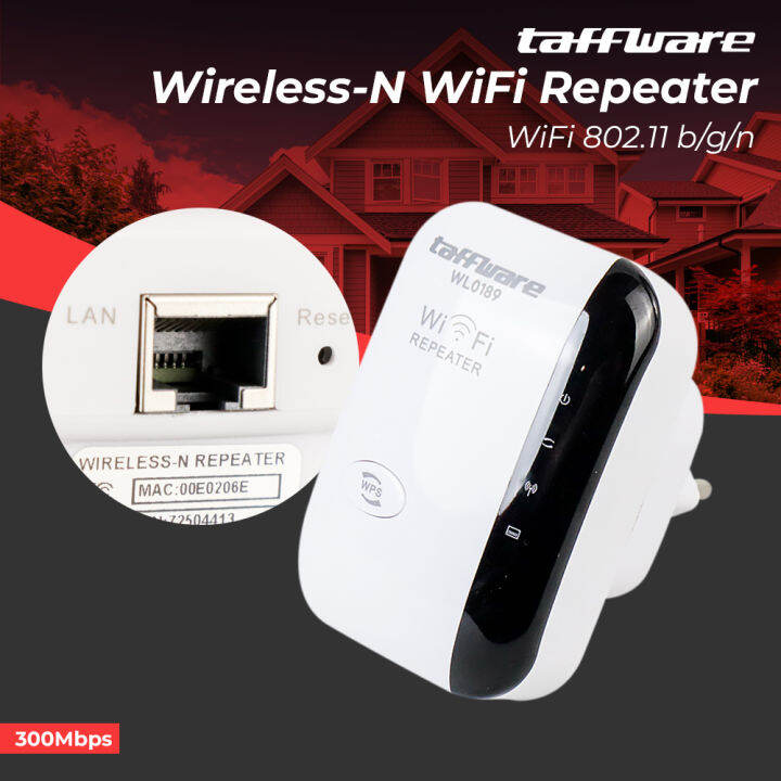 WiFi Repeater 300Mbps Ultraboost Wireless Penguat Sinyal WiFi WL0189 ...