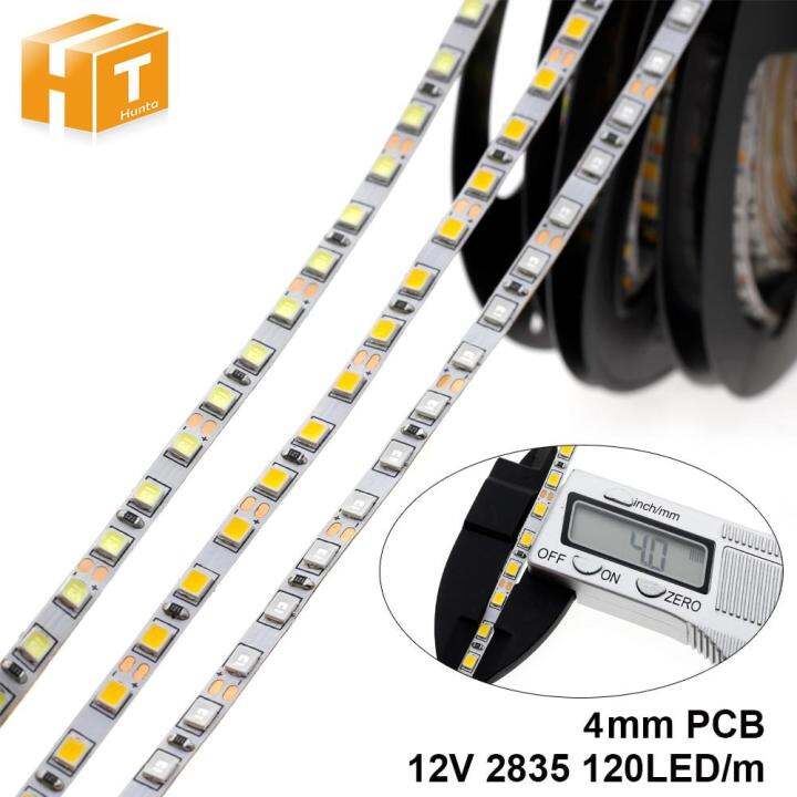 4มม. แคบกว้าง DC12V LED Strip 2835 120Led /M 5เมตรแถบยืดหยุ่นสีขาว,สีขาวอบอุ่น,สีฟ้า,สีเขียว,สี ...