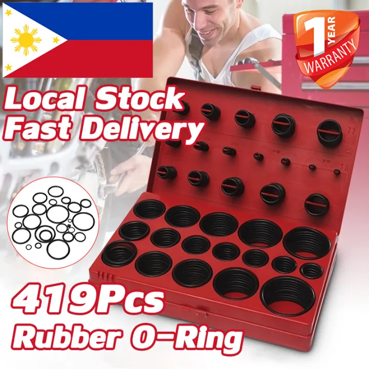 419pcs Rubber O-Ring Assortment Set Seal Gasket Universal Rubber O Ring ...