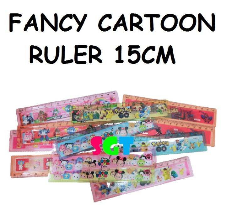 Fancy Cartoon Ruler 15cm / 30cm ( Random ) - 1 unit | Lazada