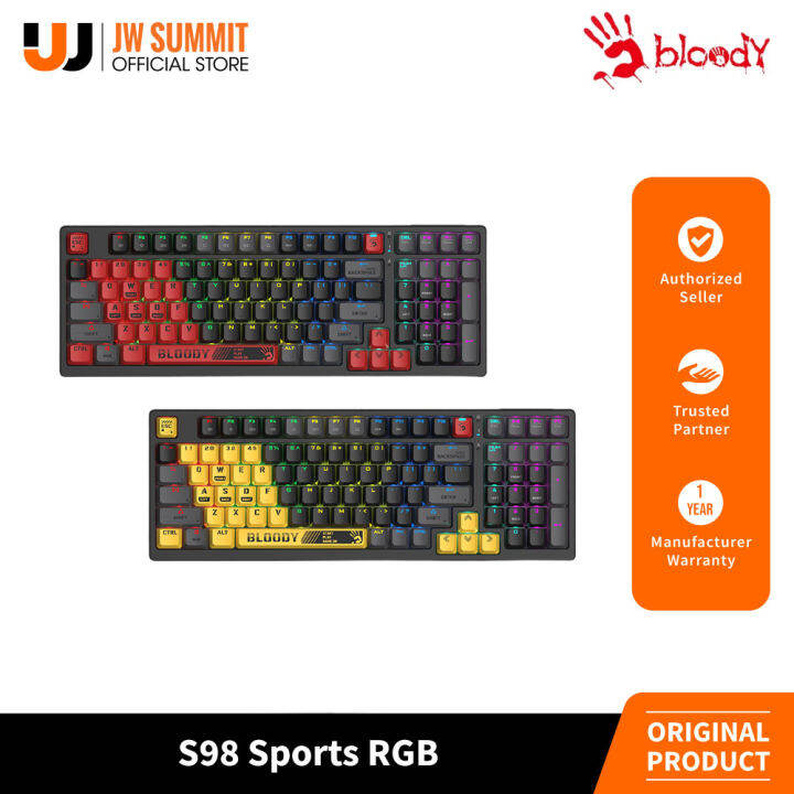 A4Tech Bloody S98 Sports RGB BLMS Red Switch 98-Key Style Wired ...