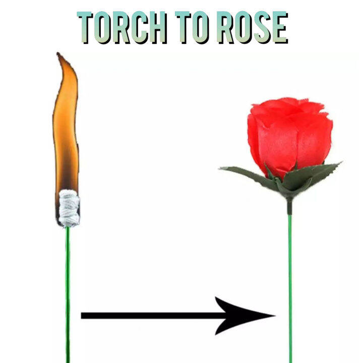 ELINK - Alat Sulap Bunga Mawar Torch To Rose - Alat Trik Sulap Api Jadi ...