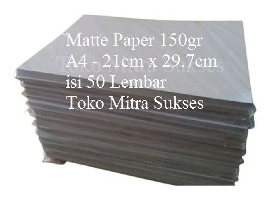 Kertas Matte Paper 150gram A4 isi 50 Lembar | Lazada Indonesia