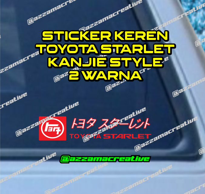 Promo keren Sticker Toyota Starlet Kanjie 2 warna | Lazada Indonesia