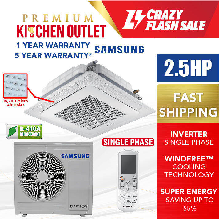 Samsung 2.5HP WindFree™ Inverter 4-Way Cassette Air Conditioner ...