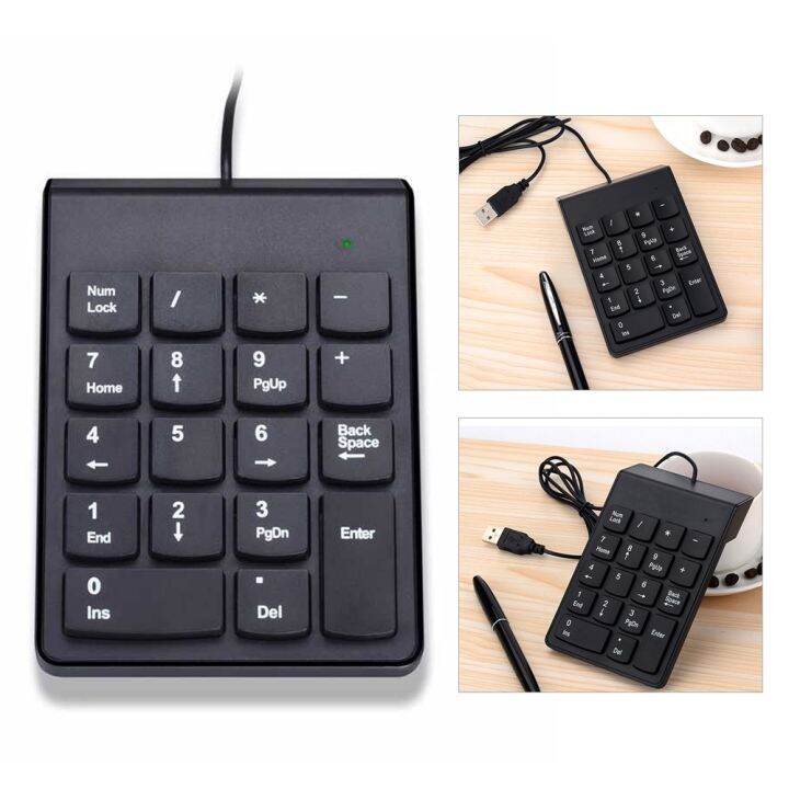 Small Mini 2.4GHz Wire Numeric Keypad Numpad 18 Keys Digital Keyboard ...