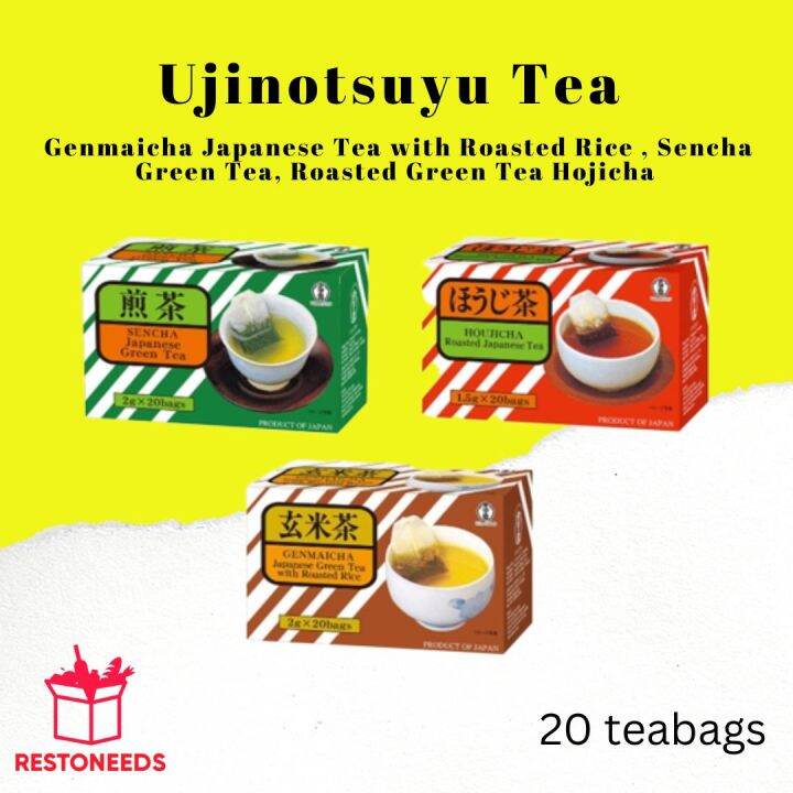 Ujinotsuyu Tea Genmaicha Japanese Tea with Roasted Rice , Sencha Green Tea, Roasted Green Tea ...