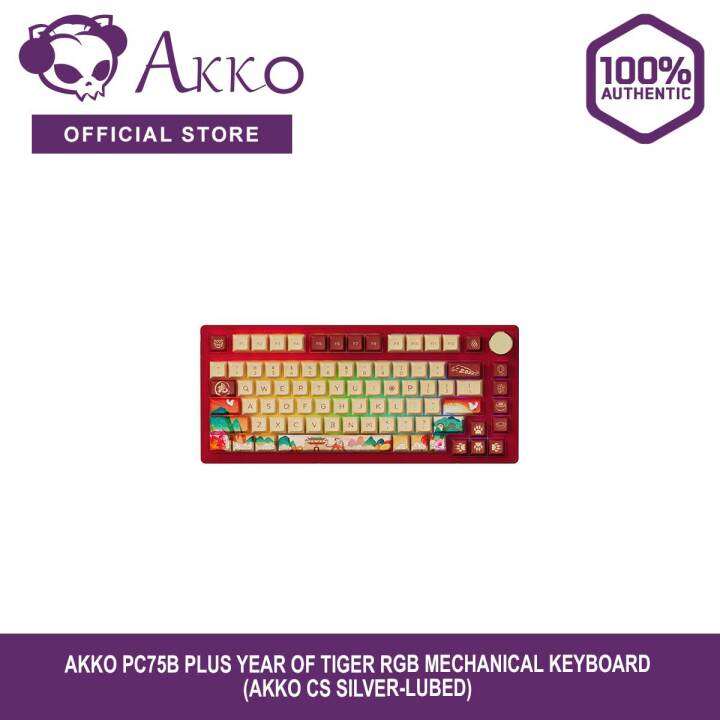 AKKO PC75B Plus Year Of Tiger RGB Mechanical Keyboard (Akko CS Silver ...
