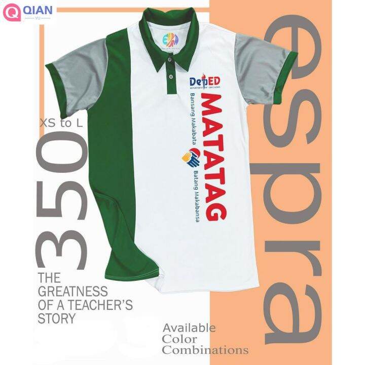 ☑ QIANYU Matatag Collection Teacher Polo shirts with deped logo | Lazada PH
