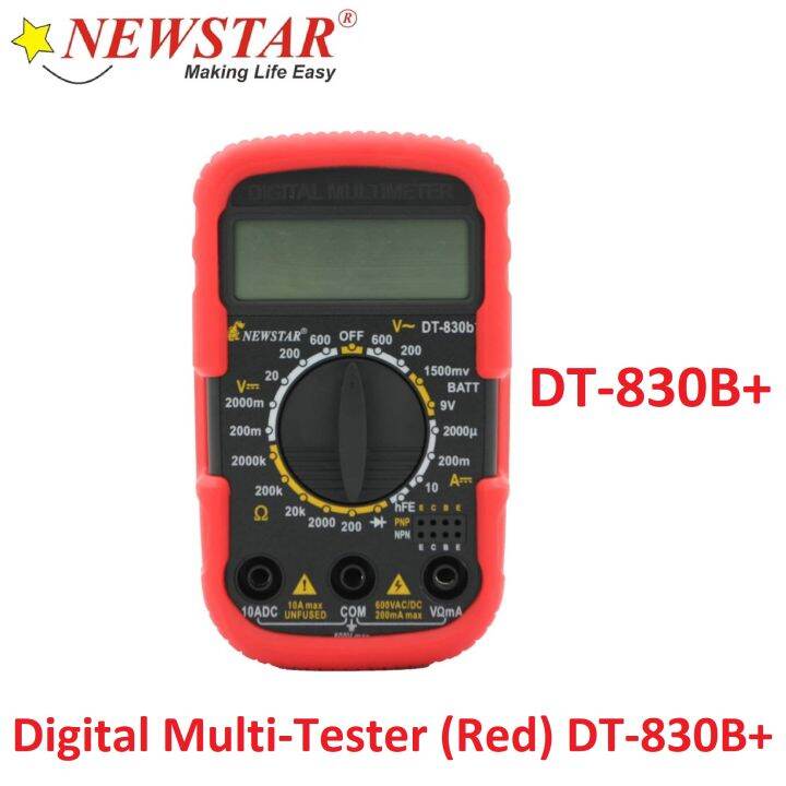 Newstar DT-830B+ Digital Multi-Tester Red Multimeter Multitester ...