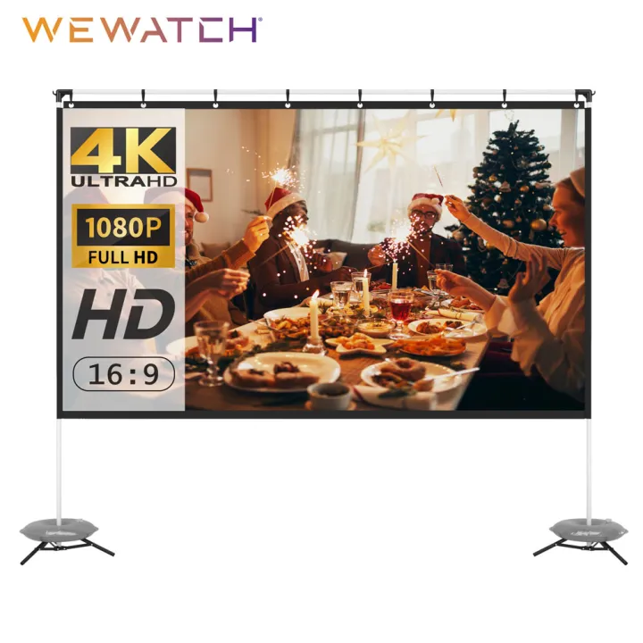 WEWATCH PS1PS2 100120 inch Projector Screen with Stand Projection ...