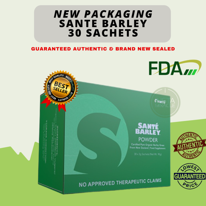 AUTHENTIC Sante Barley Pure Powder 3g Box of 30 sachets | Insta Miracle ...