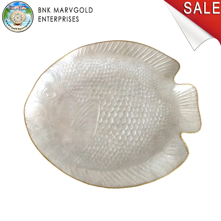 Capiz made Serving Plate FISH Design High Quality LARGE Size "SUPPLIER ...
