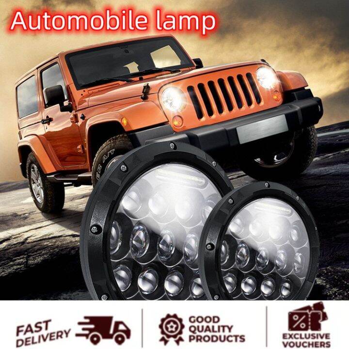 High Power H4 7 Inch 300w Round LED Headlights Turn Signal Light White ...