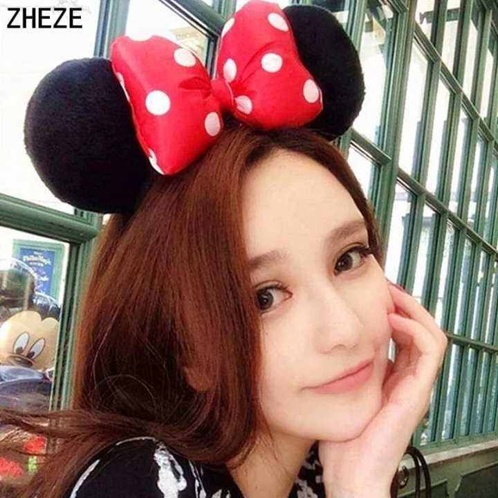 1 PCS Bando Mickey Mouse Motif Polkadot/Bando Anak Bentuk Pita Polkadot ...