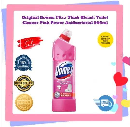 Original Domex Ultra Thick Bleach Toilet Cleaner Pink Power ...
