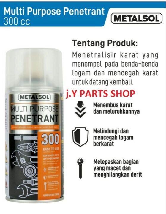 METASOL CAIRAN ANTRI KARAT MULTI PURPOSE WD PENETRANT 300 ML | Lazada ...