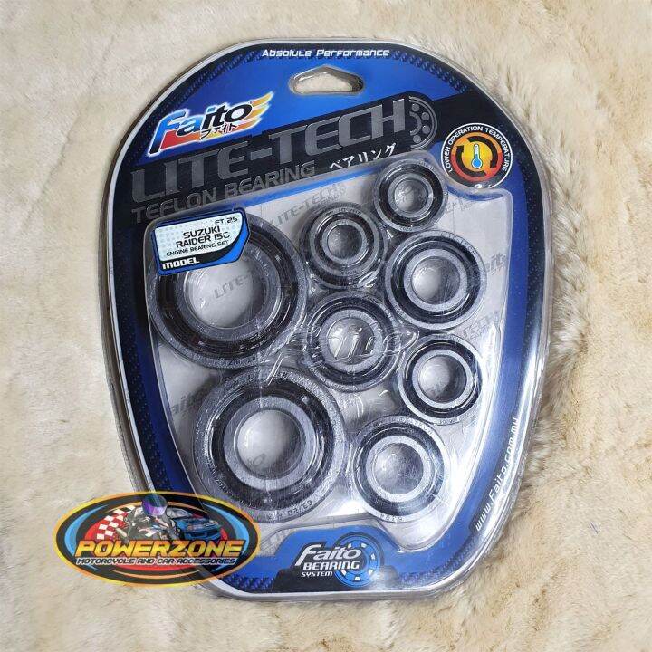 FAITO LITE TECH ENGINE BEARING SET for RAIDER150 CARB | Lazada PH