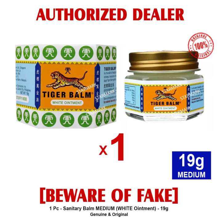 Tiger Balm Balms WHITE Ointment 19g MEDIUM Authentic - 1 Pc | Lazada PH