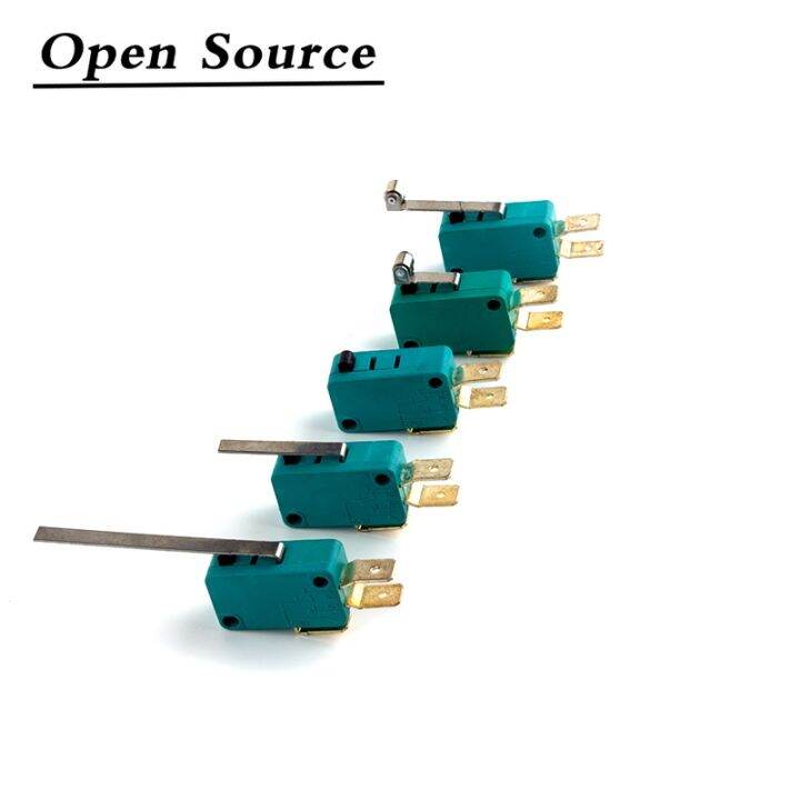 Micro Limit Switches 16A 250V 125V NO NC COM 6.3mm 3 Pins SPDT Micro Switch 28mm 52mm Arc Roller ...