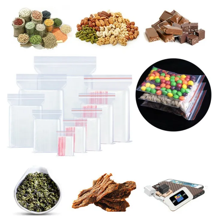 Zip Bag[ 100pcs per packet ] - Zip Lock Plastic Bag Transparent ...
