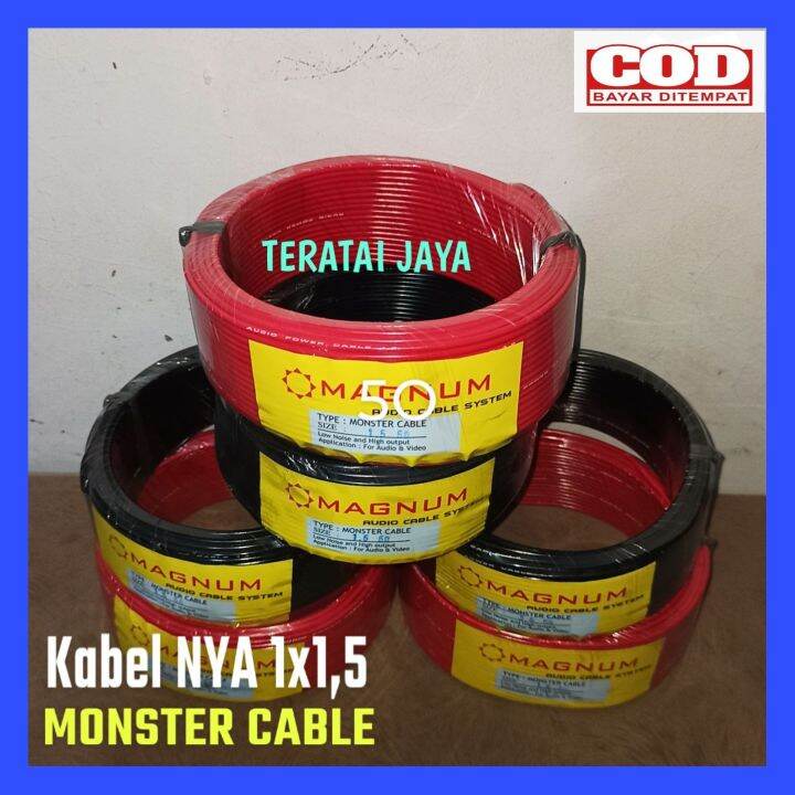 1 ROLL KABEL KAWAT TUNGGAL 1X1,5 MAGNUM /Kabel NYA 1X1,5 50yard KABEL ...