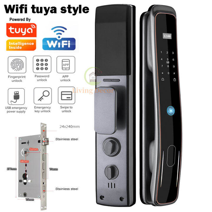 KASIDA automatic door lock wifi tuya smart door lock face recognition ...