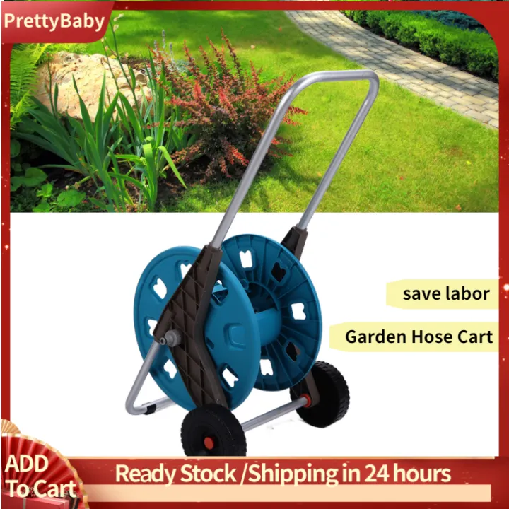 G1/2 Garden Hose Reel Cart with 2 Wheels Garden Waterpipe Rack Watering ...