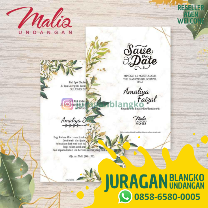 BLANGKO UNDANGAN PERNIKAHAN MALIQ 83 JURAGAN BLANGKO | Lazada Indonesia