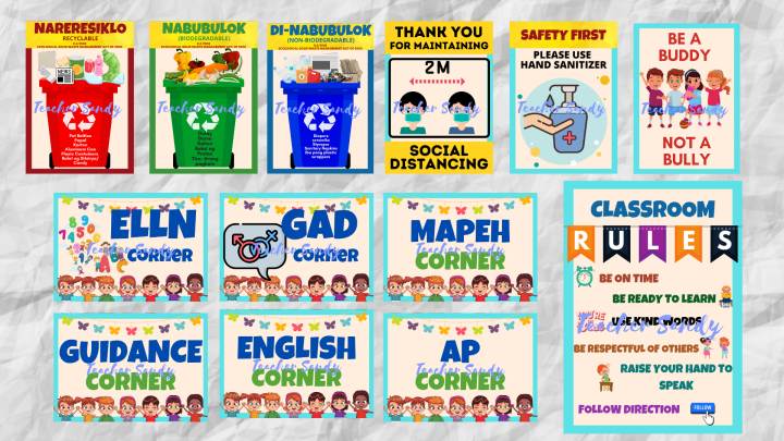 CLASSROOM Poster Chart Classroom Tags a4 laminated chart colorful ...