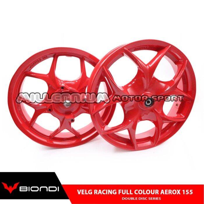 VELG RACING AEROX 155 BIONDI FULL COLOUR DOUBLE DISC SERIES - Merah ...