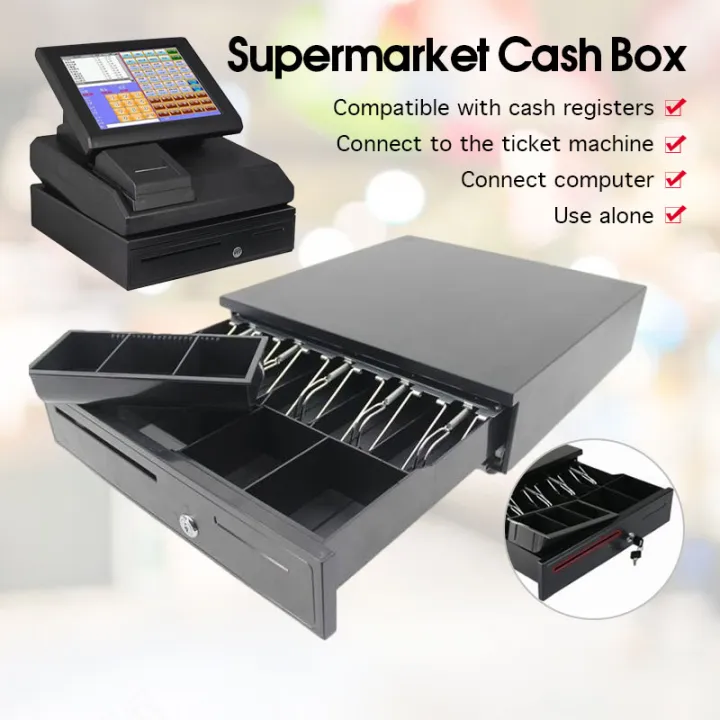Electronic Cash Register 3 gear Cash Box Drawer Heavy Duty Key-Lock ...