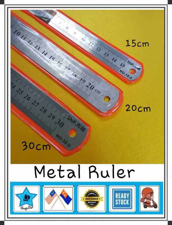 Standard Steel Ruler Metal Ruler 15cm/20cm/30cm | Lazada