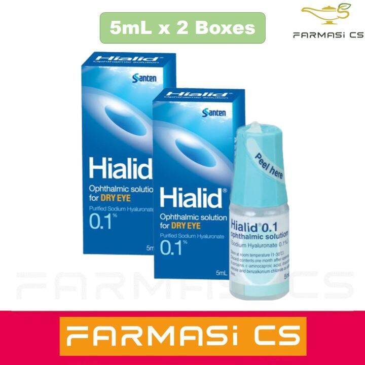 Santen Hialid 0.1% Ophthalmic Solution For Dry Eyes 5ml x 2 (TWIN) EXP ...