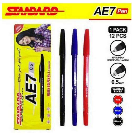 (12pcs) PULPEN STANDARD AE7 / PEN STANDART | Lazada Indonesia