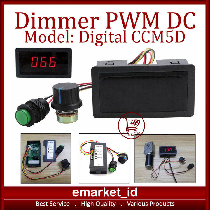 Digital Dimmer PWM DC CCM5D / Motor Speed Controller LED 6V 12V 24V Big Display | Lazada Indonesia