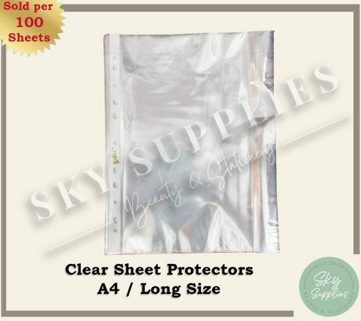 Clear Sheet Protectors A4/Long 100sheets | Lazada PH