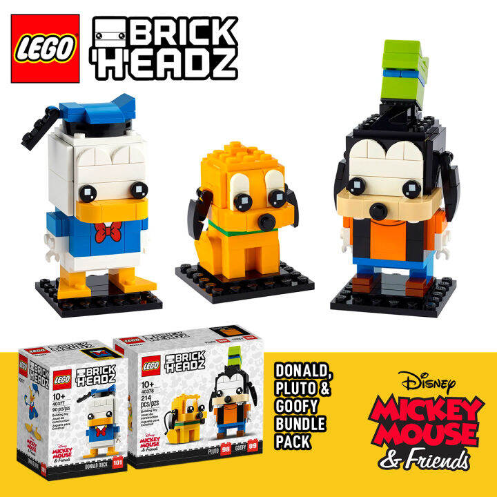 (BrickBang) 40377 40378 LEGO BUNDLE PACK BrickHeadzDisney Goofy, Pluto ...