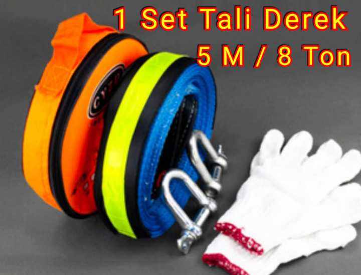 Tali Derek Mobil 5 Meter 8 Ton / Emergency Tow Rope / Tali mobil ...