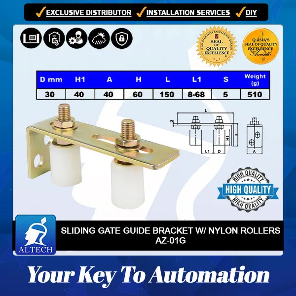 Sliding Gate Hardware Guide Bracket with Nylon Rollers | Lazada PH