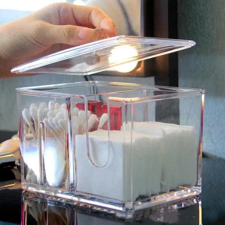 HOMEBRO กล่องอะคริลิค กล่องใส่สำลีกล่องเก็บสำลีและใส่สำลีแผ่น103 ...