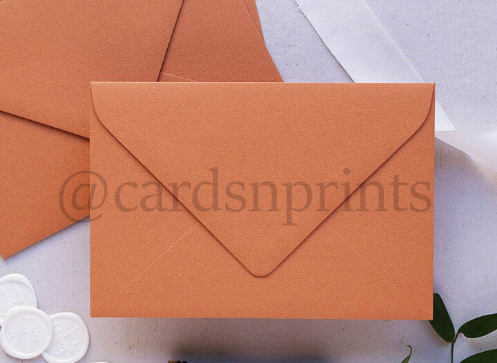 Terracotta Envelope ( 5x7 ) - Wedding Invitation Envelope - DIY wedding ...